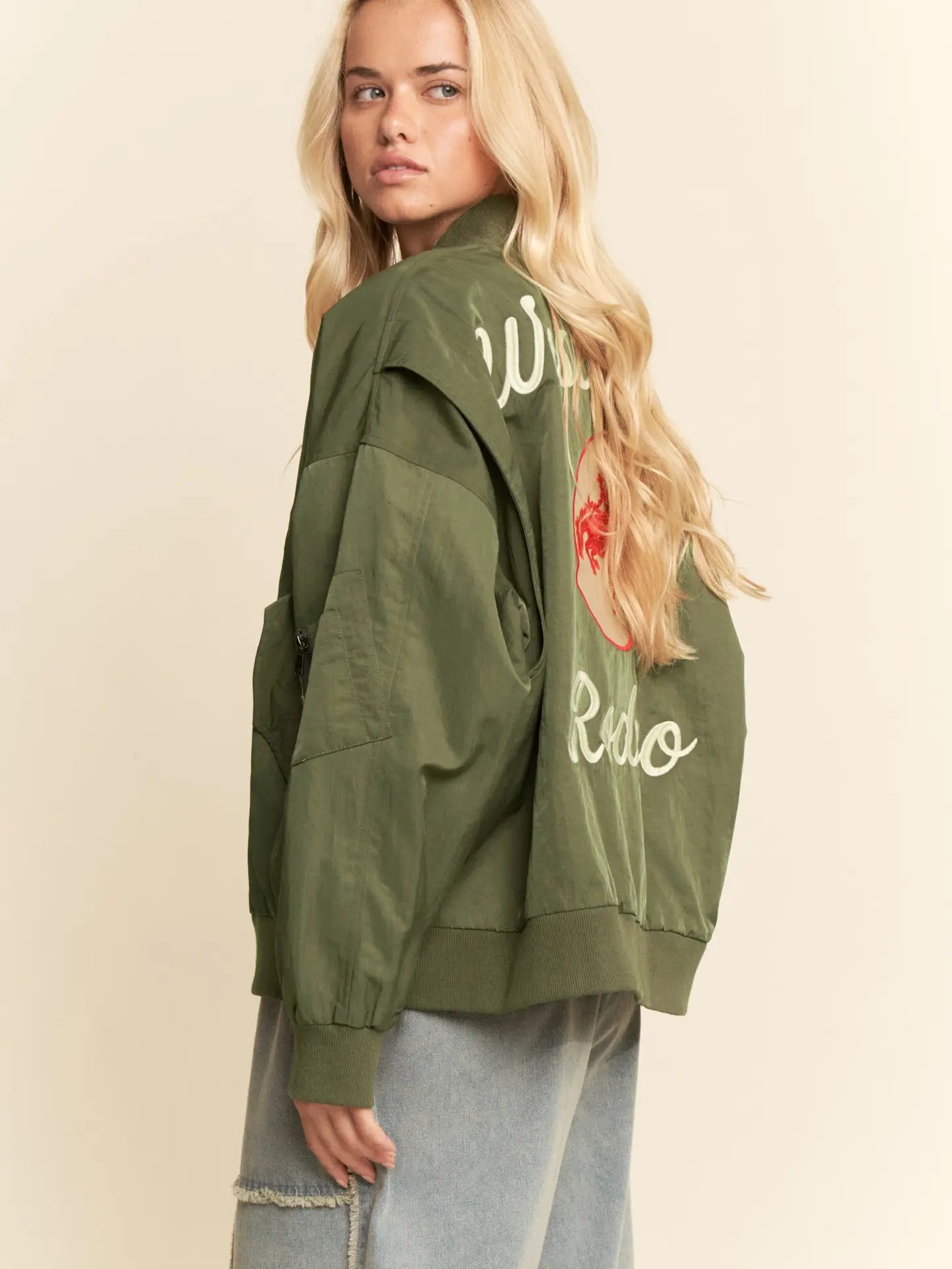 West Coast Rodeo Bomber Jacket - Olive Green – THREADLINE