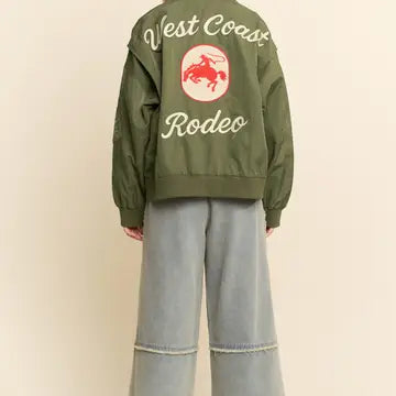 West Coast Rodeo Bomber Jacket - Olive Green – THREADLINE